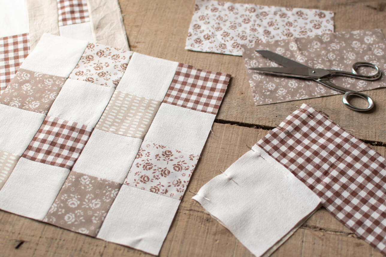 MES PREMIERS ESSAIS DE PATCHWORK - Les yeux en amande